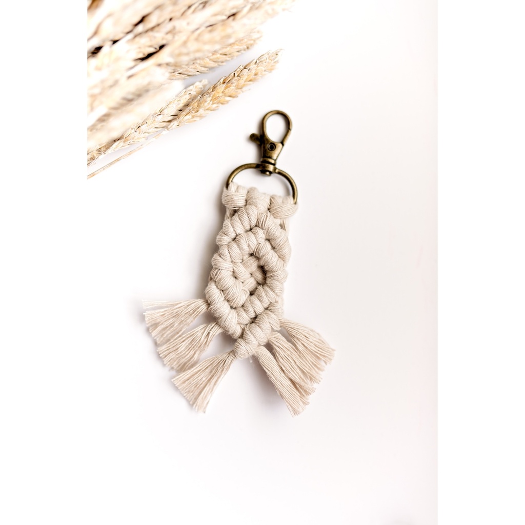 Handmade Macrame Keychain | Sue Spargo Folk Art Quilts
